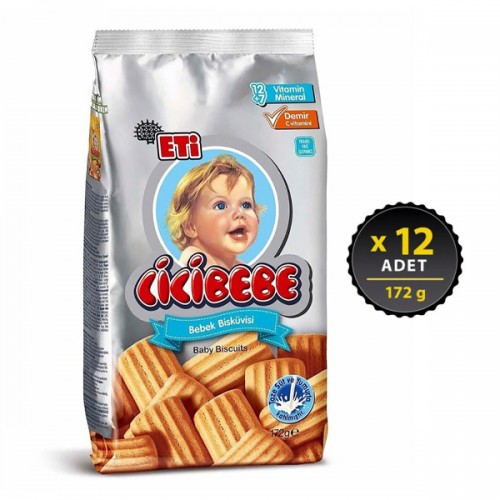 Eti Cicibebe Bebek Bisküvisi 172 gr x 12 Adet Fiyatı - Happy.com.tr