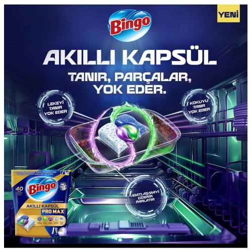 Bingo Akıllı Kapsül Pro Max Bulaşık Makinesi Deterjanı Tableti