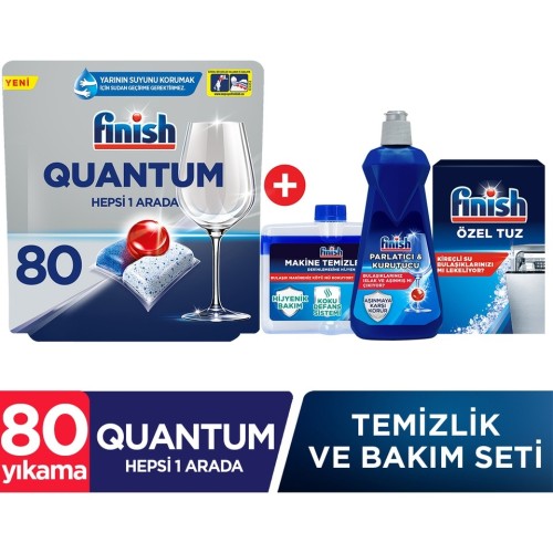 Finish Quantum Bulaşık Makinesi Tableti 80 li + Bakım Seti Fiyatı