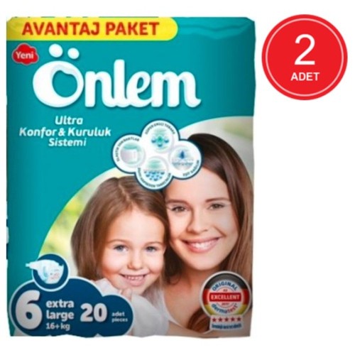 Önlem Bebek Bezi Avantaj Paket X-Large 6 Beden 20 li x 2 Adet Fiyatı