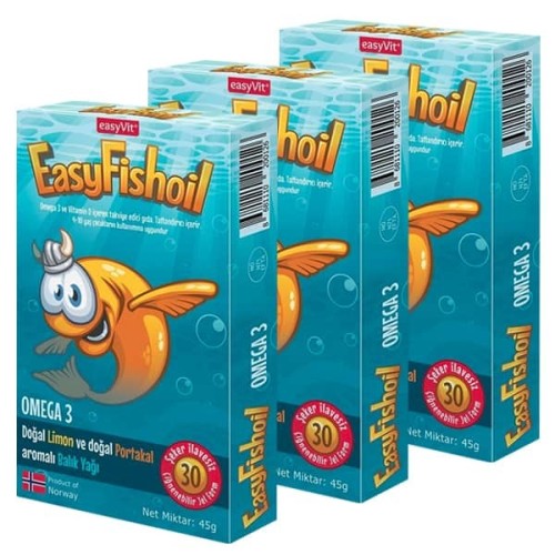 EasyFishoil Omega 3 Balık Yağı 30 Jel Tablet x 3 Adet Fiyatı