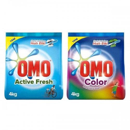 Omo Active Fresh 4 kg + Omo Color 4 kg Fiyatı - Happy.com.tr