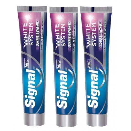 Signal White System Güçlü Beyazlık Diş Macunu 75 ml x 3 Adet