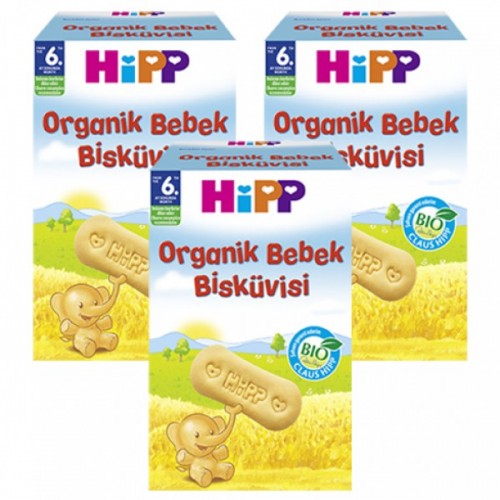 Hipp Organik Bebek Bisküvisi 150 gr x 3 Adet Fiyatı - Happy.com.tr