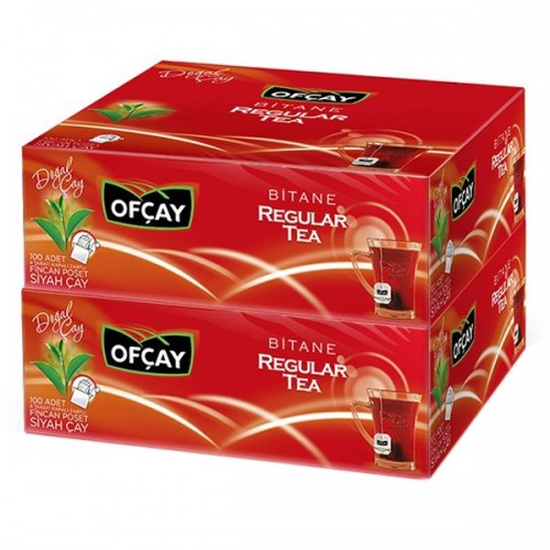 Ofçay Bardak Poşet Çay Bitane Regular Tea 100 lü (2 li Paket)
