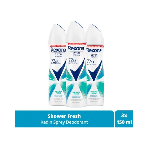 Rexona Shower Fresh Deodorant 150 ml x 3 Adet Fiyatı - Happy.com.tr